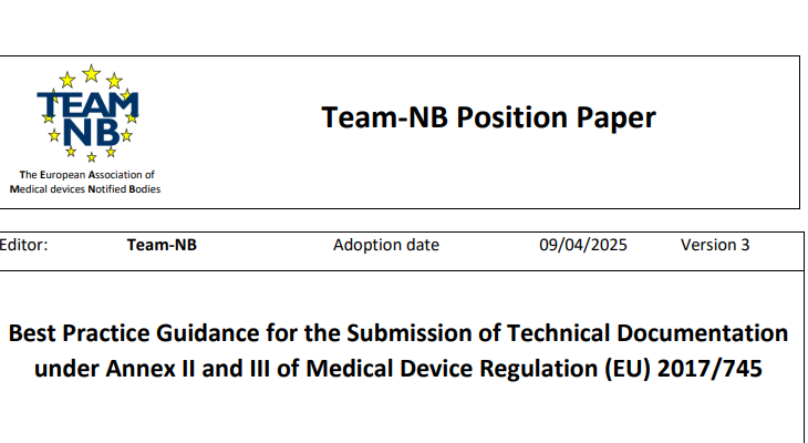 Team-NB Version 3 of Position Paper on the submission of technical documentation according to ...